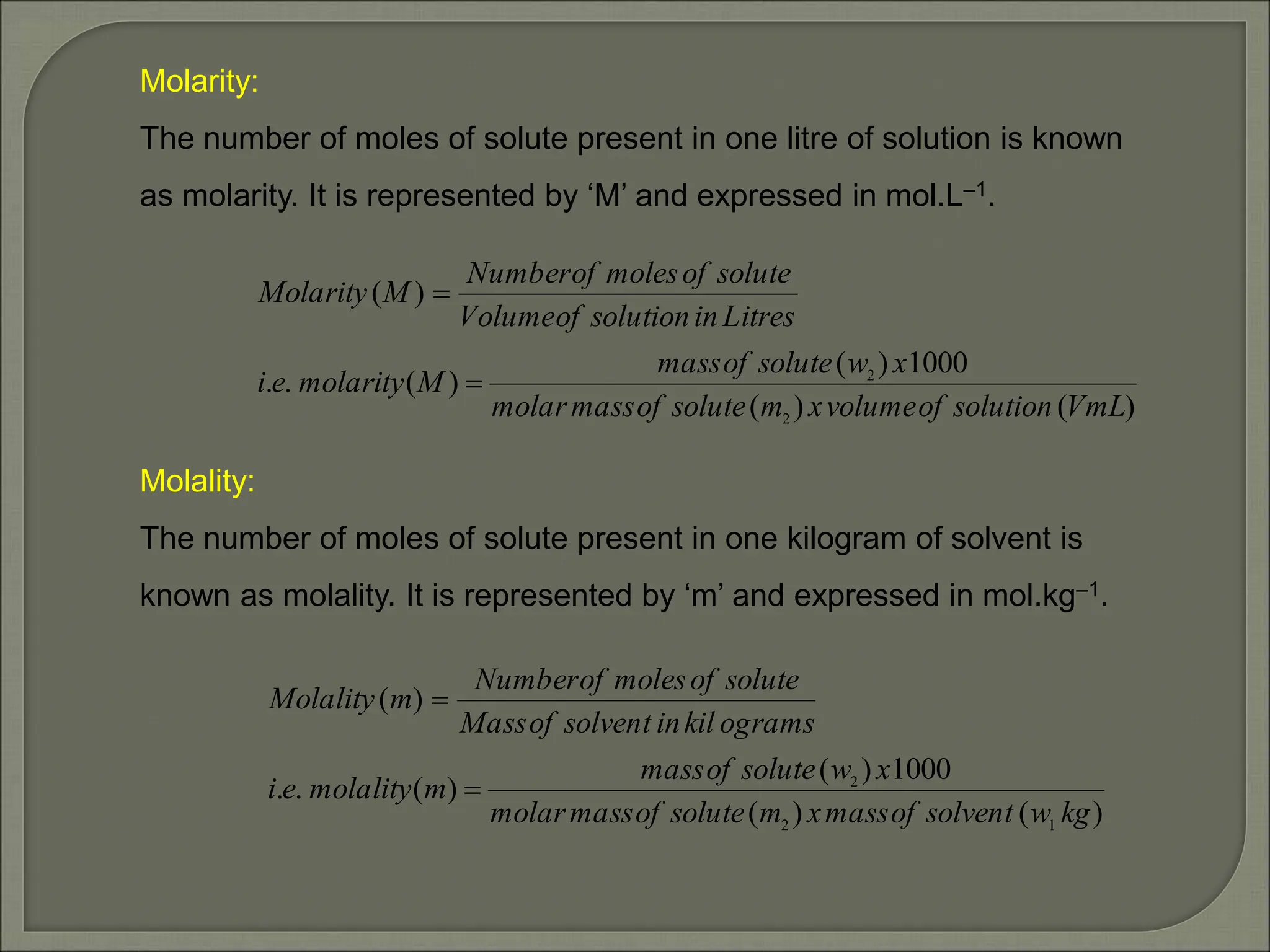 Chemistry chapter 1 solutions detailed explanation | PPT