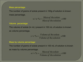Chemistry chapter 1 solutions detailed explanation | PPT