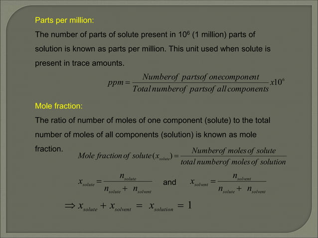 Chemistry chapter 1 solutions detailed explanation | PPT