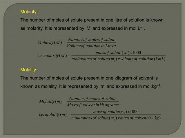 Chemistry chapter 1 solutions detailed explanation | PPT