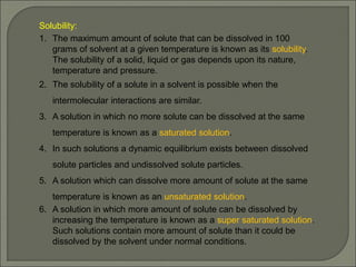 Chemistry chapter 1 solutions detailed explanation | PPT