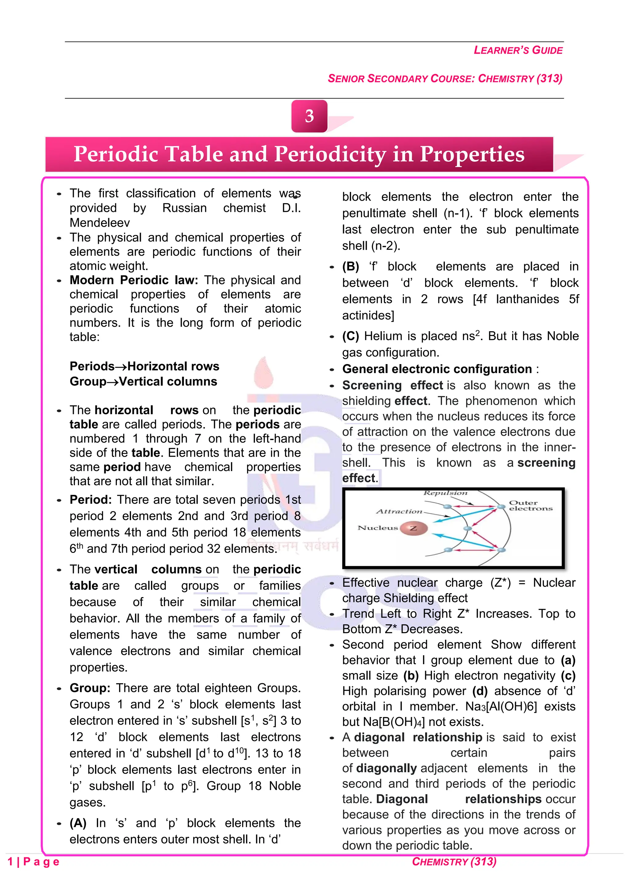 NIOS Class 12th Chemistry Notes || Class 12th || NIOS | PDF | Chemistry ...