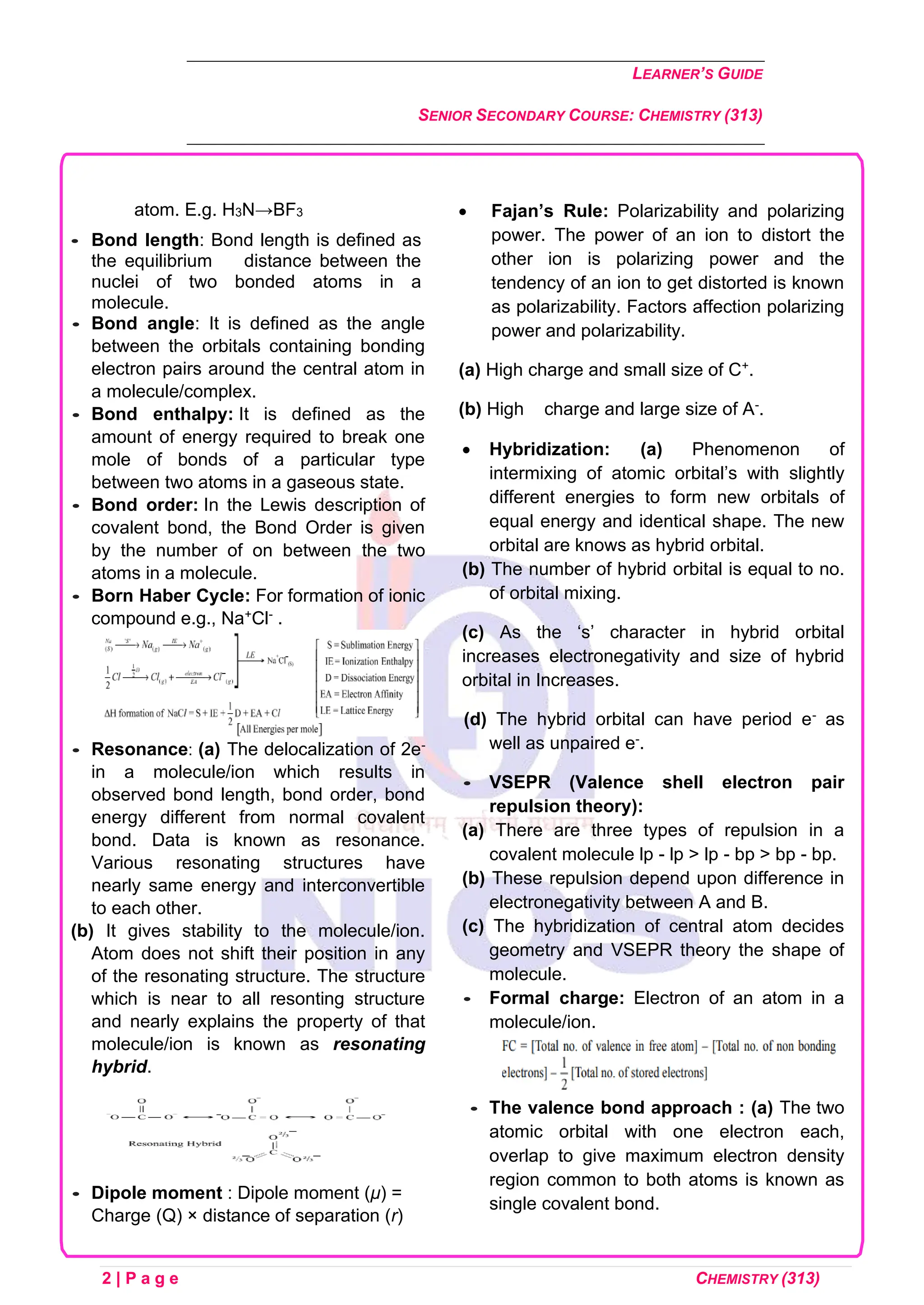 NIOS Class 12th Chemistry Notes || Class 12th || NIOS | PDF | Chemistry ...