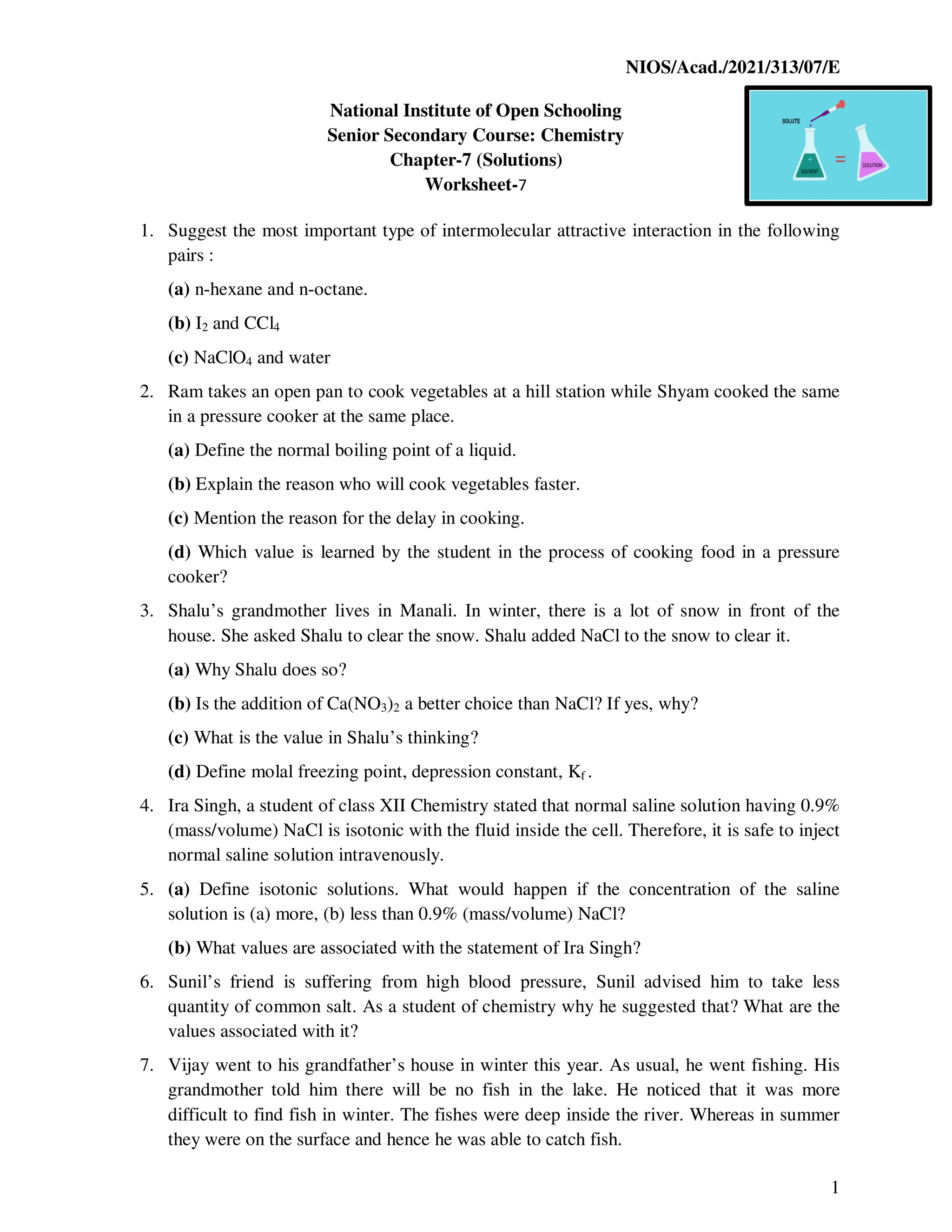 NIOS Class 12th Chemistry Notes || Class 12th || NIOS | PDF | Chemistry ...