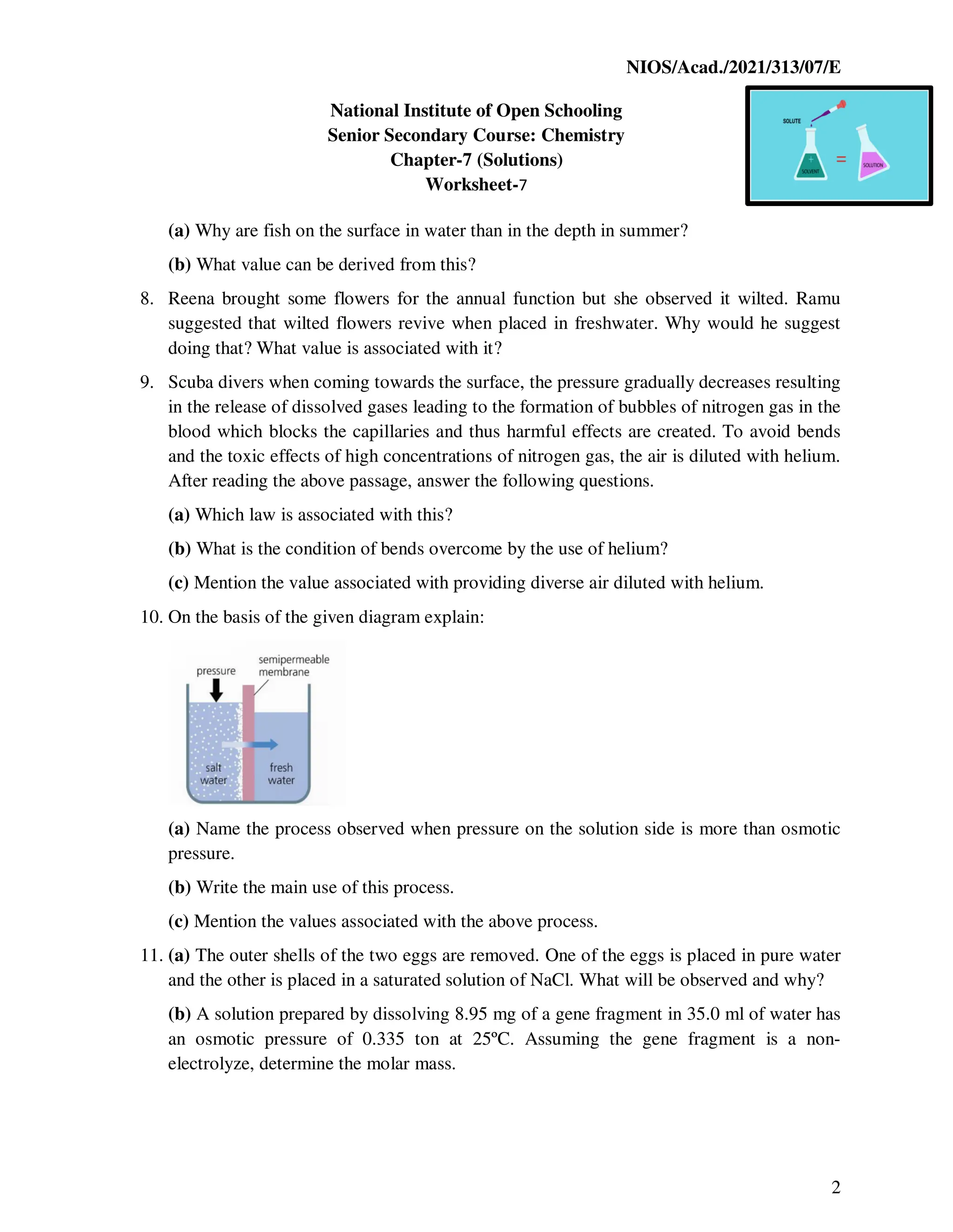 NIOS Class 12th Chemistry Notes || Class 12th || NIOS | PDF | Chemistry ...