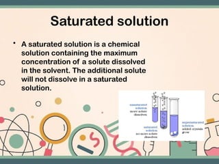 Solubility and saturation in chemistry quarter 3 | PPTX