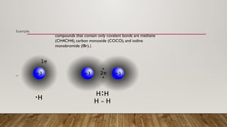 Explanation about covalent bonds and about the properties of covalent ...