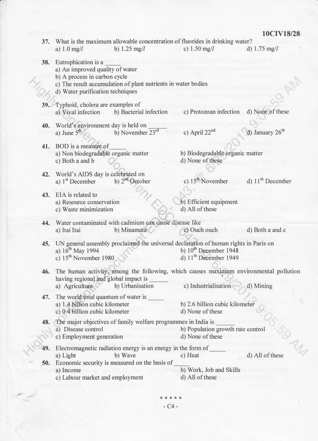 1st semester chemistry stream (2013-June) Question Papers | PDF