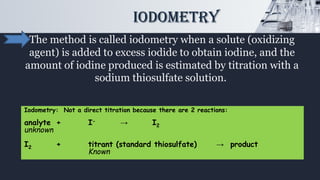 Iodometric and iodimetric Titration | PDF