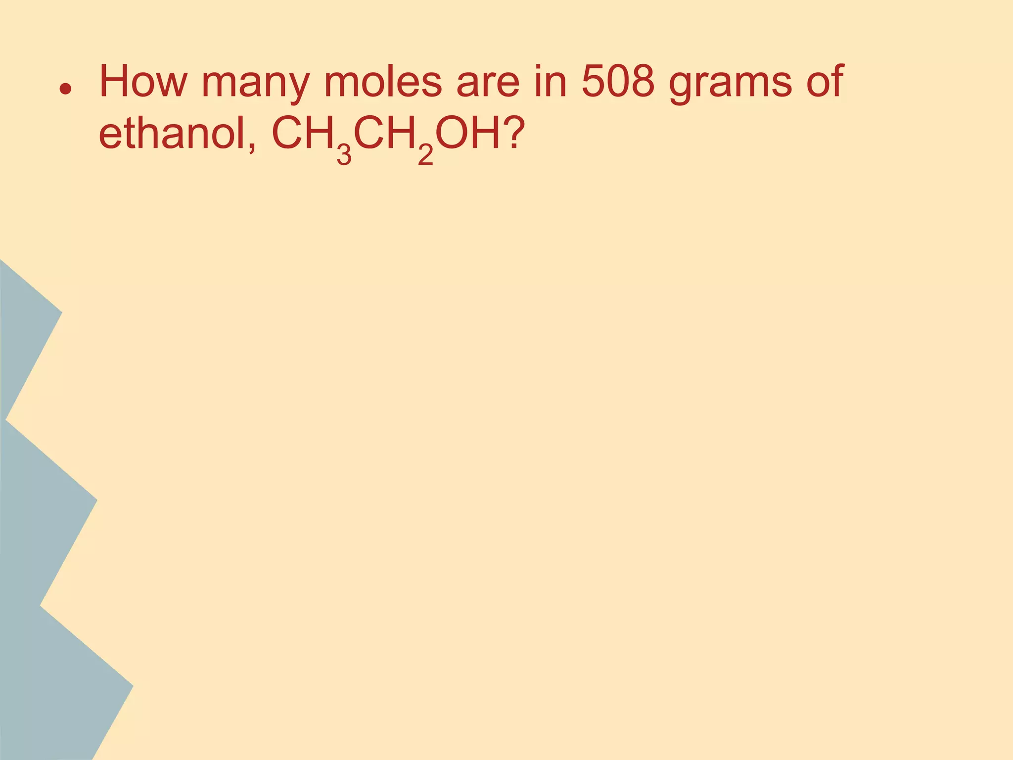 Chemistry - moles | PDF