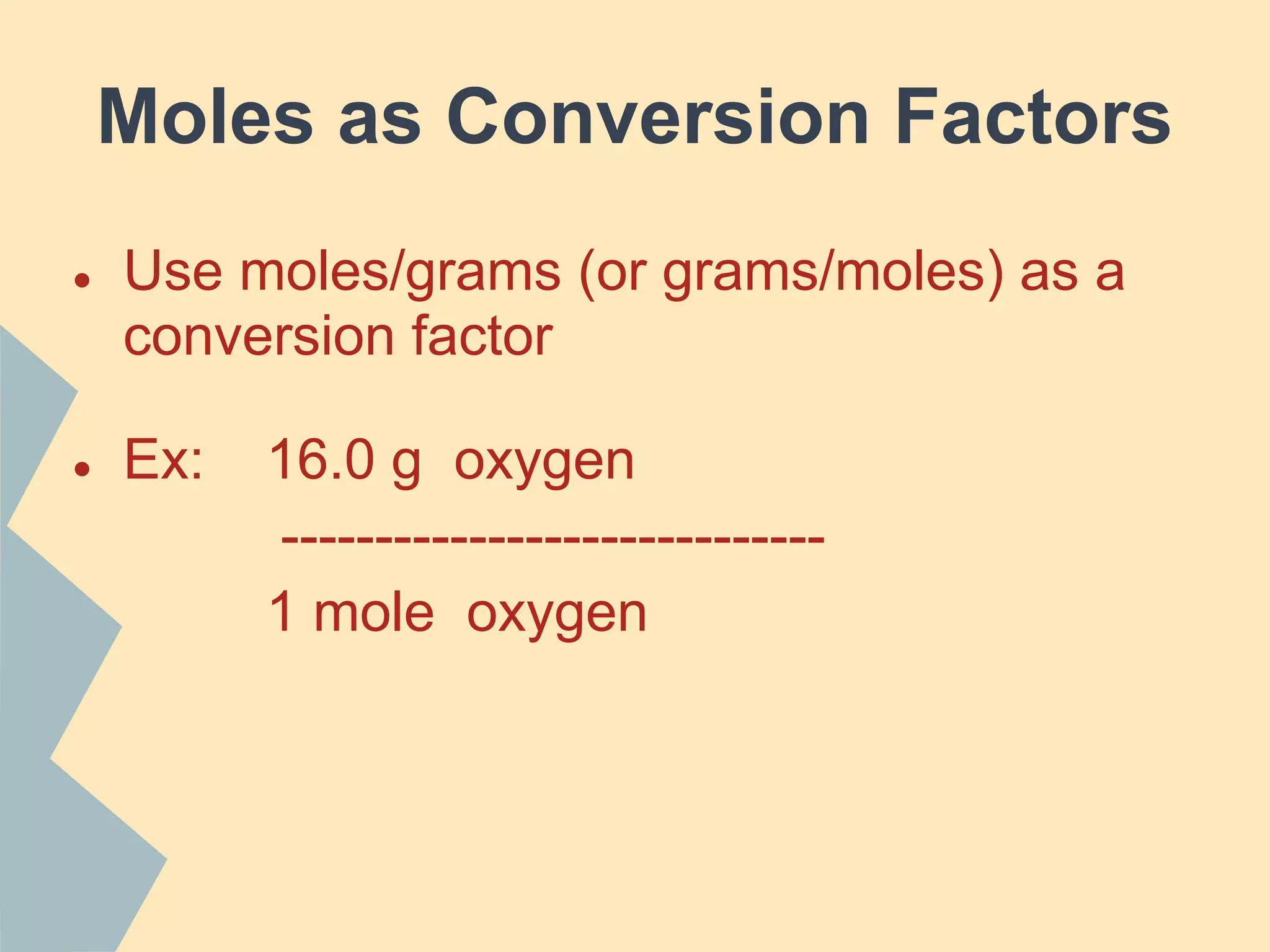 Chemistry - moles | PDF