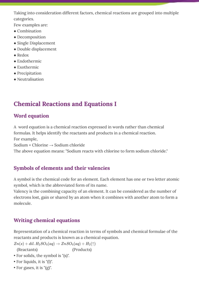 Chemistry notes-class-10-chapter-1 | PDF | Chemistry | Science