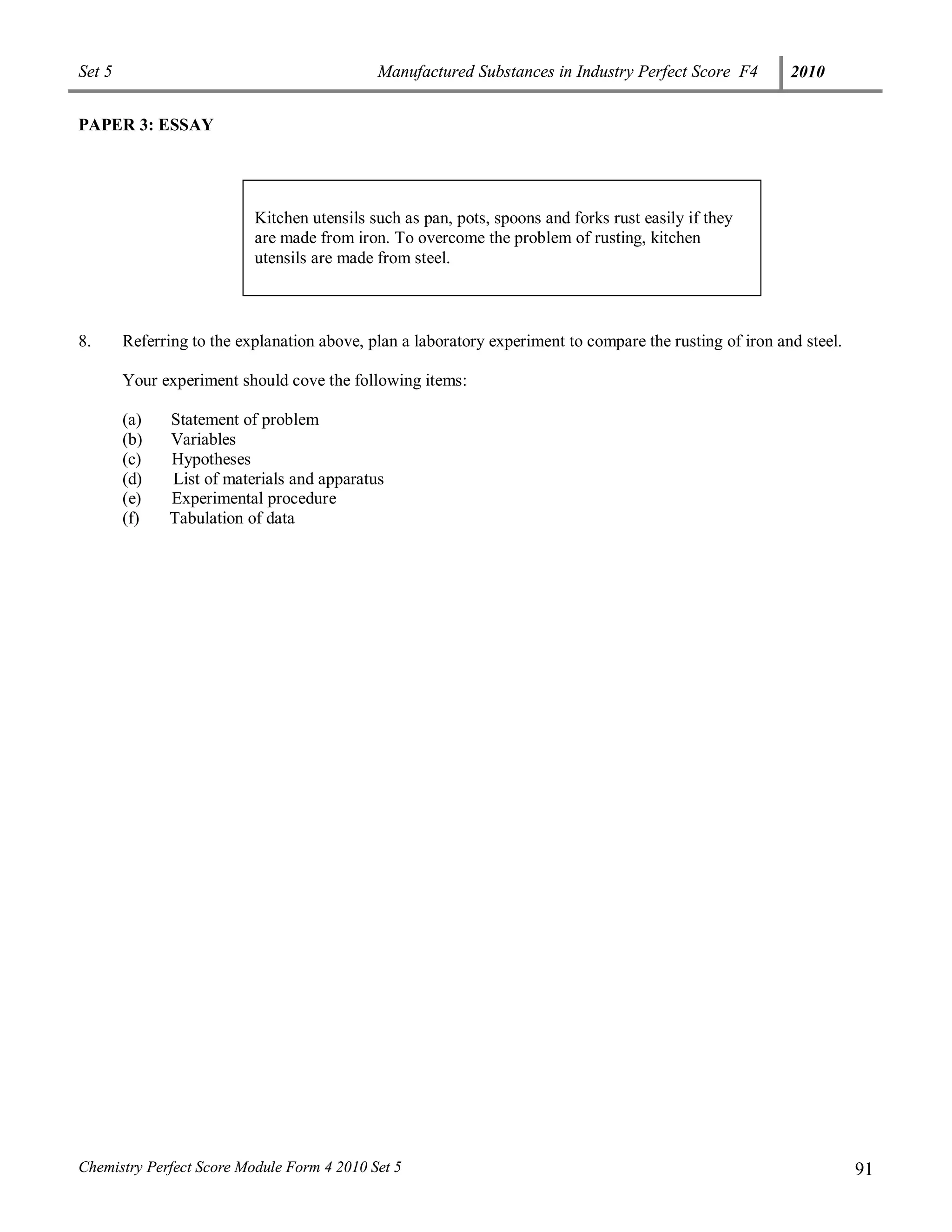 Chemistry perfect-score-module-form-4-set-5 | PDF