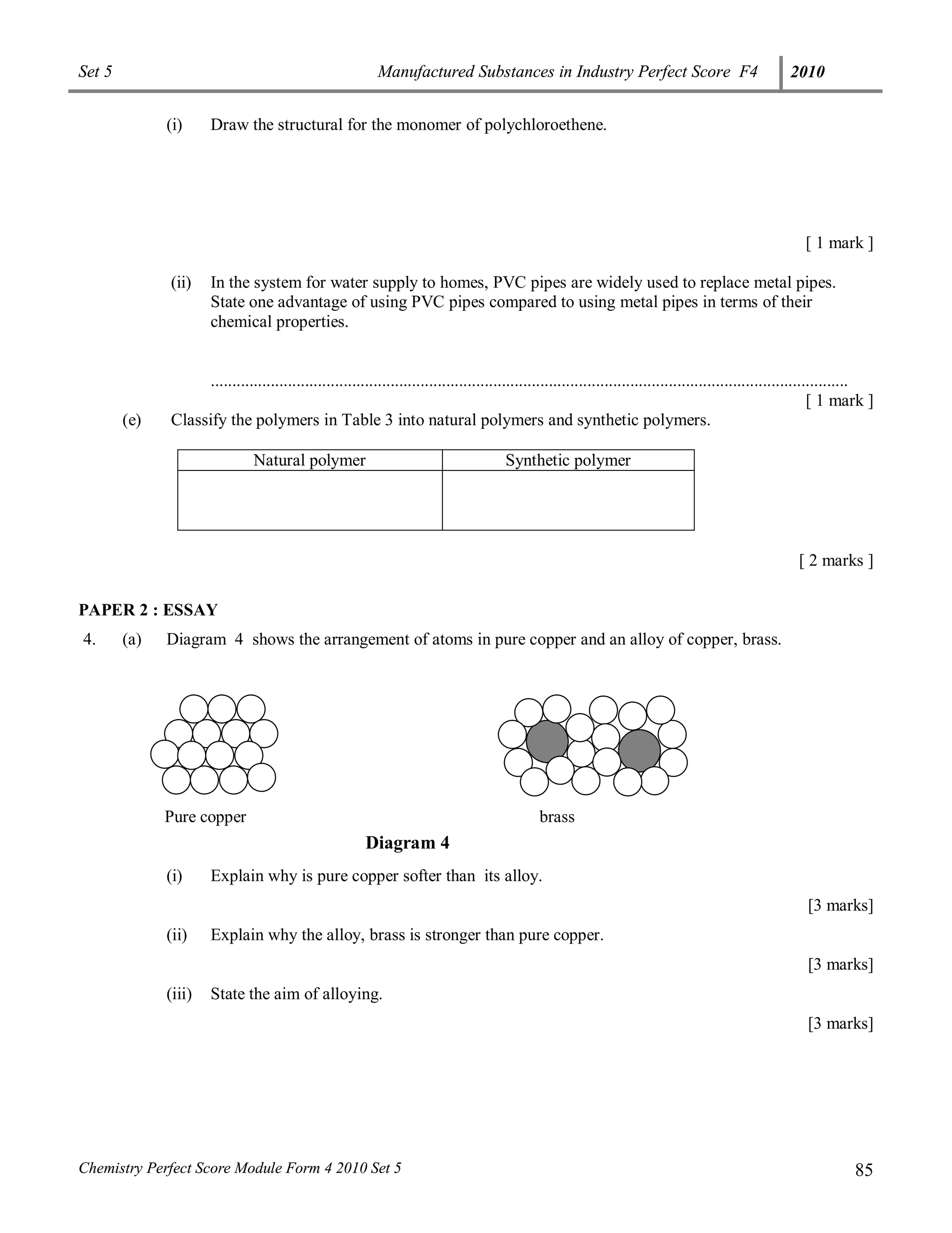 Chemistry perfect-score-module-form-4-set-5 | PDF