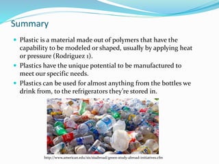 Chemistry - Plastics | PPTX