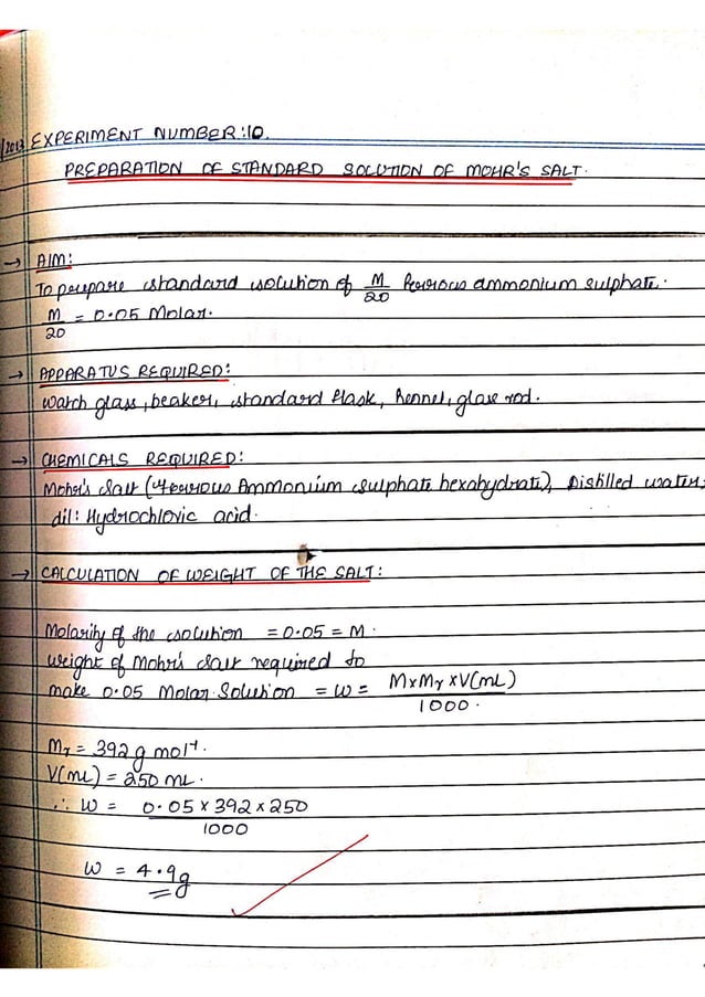 Chemistry Practical Record Full CBSE Class 12 | PDF