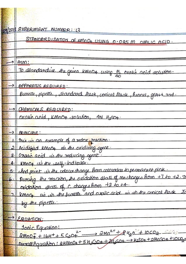 Chemistry Practical Record Full CBSE Class 12