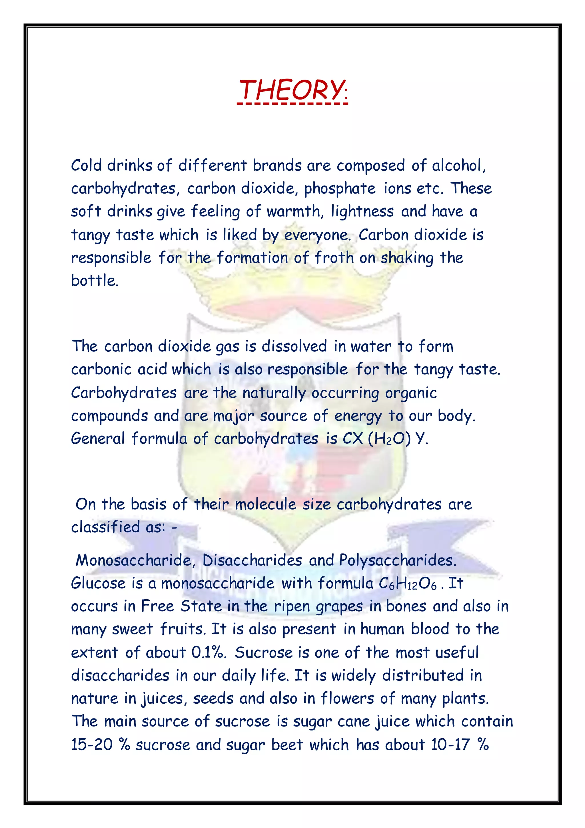 Chemistry project 1 | PDF
