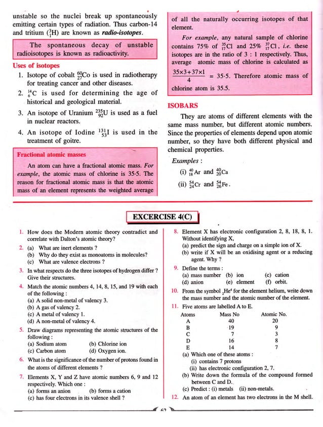 chemistry-selina-chapter-4-atomic-structure-and-chemical-bonding.pdf | Chemistry | Science