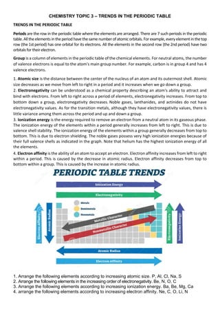 CHEMISTRY-TOPIC-3-Trends.docx trends in the periodic table | PDF