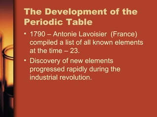 Chemistry Unit 2 Part 4 - Development and Organization of the Periodic ...