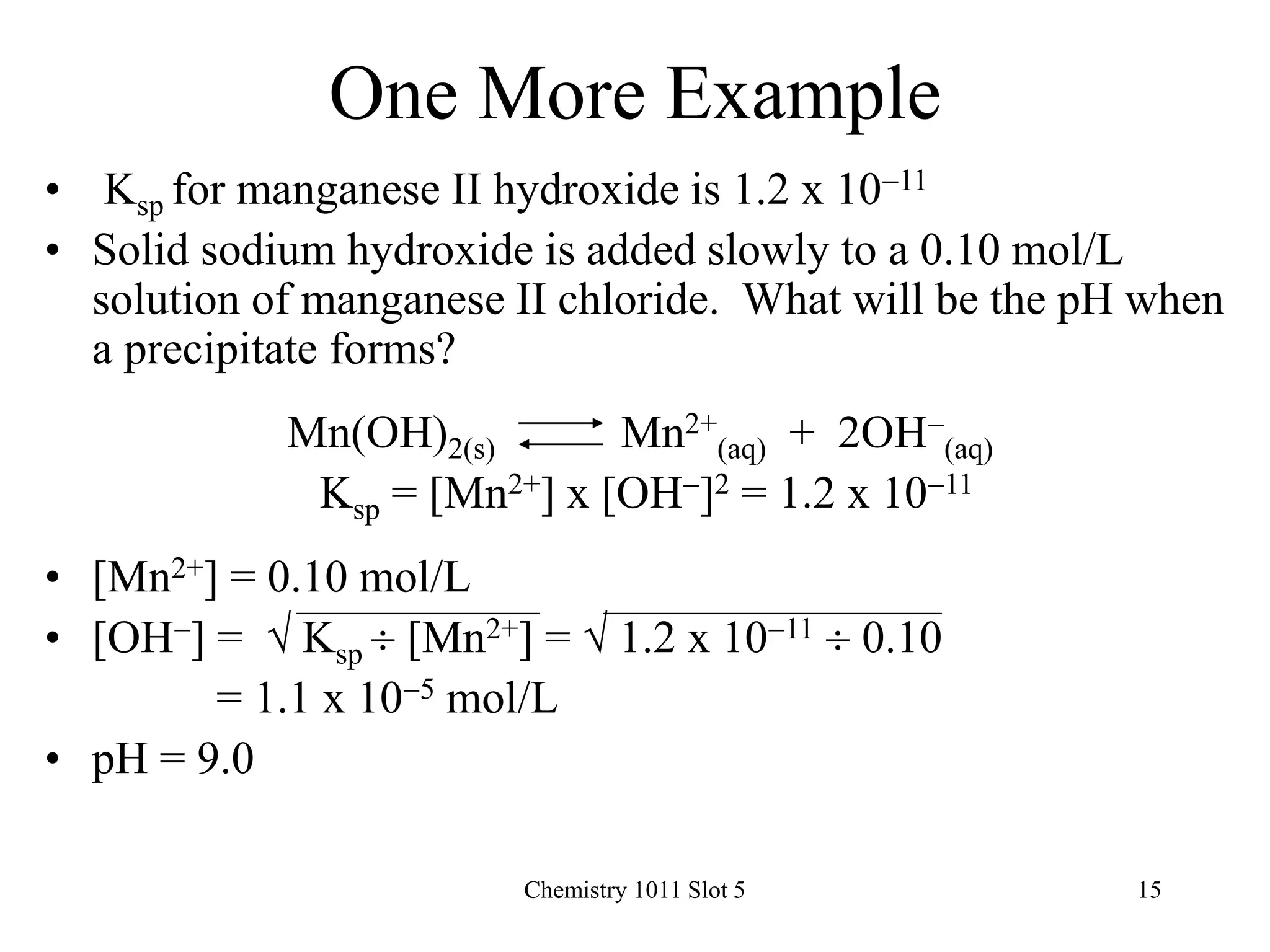 Solubility and solubility product, examples .ppt