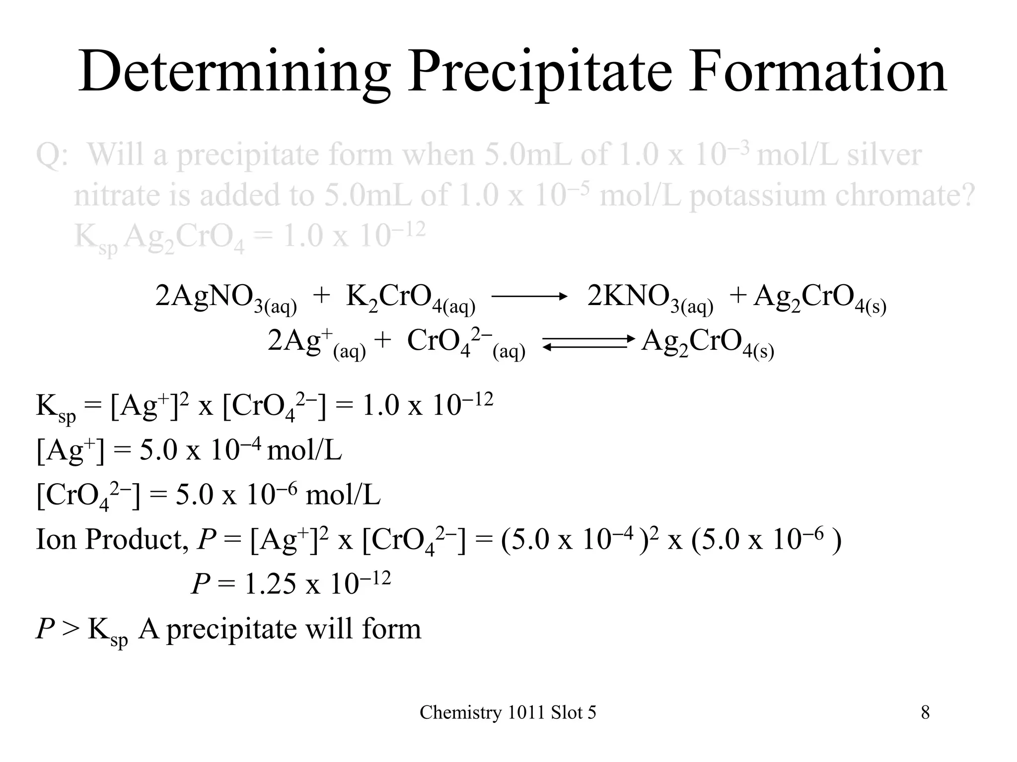 Solubility and solubility product, examples .ppt