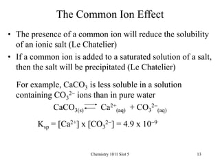 Solubility and solubility product, examples .ppt