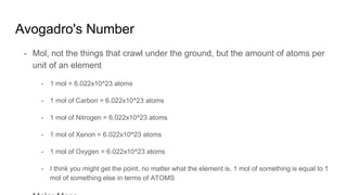 Chemistry 107 Test 1 Prep | PPTX