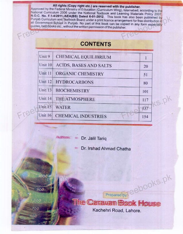 Chemistry 10th in English medium,This book is by Punjab Curriculum and Textbook Board, Lahore ...