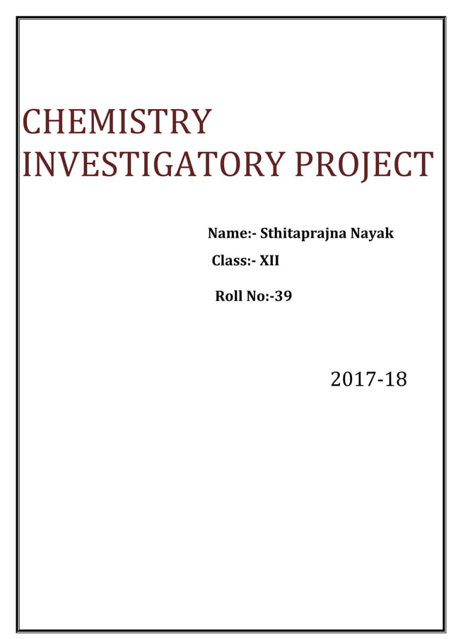 Chemistry investigatory project on cement | DOC | Geology | Science