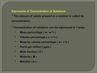 CHEMISTRY 12 solutions.pptx for class 12 | PPTX