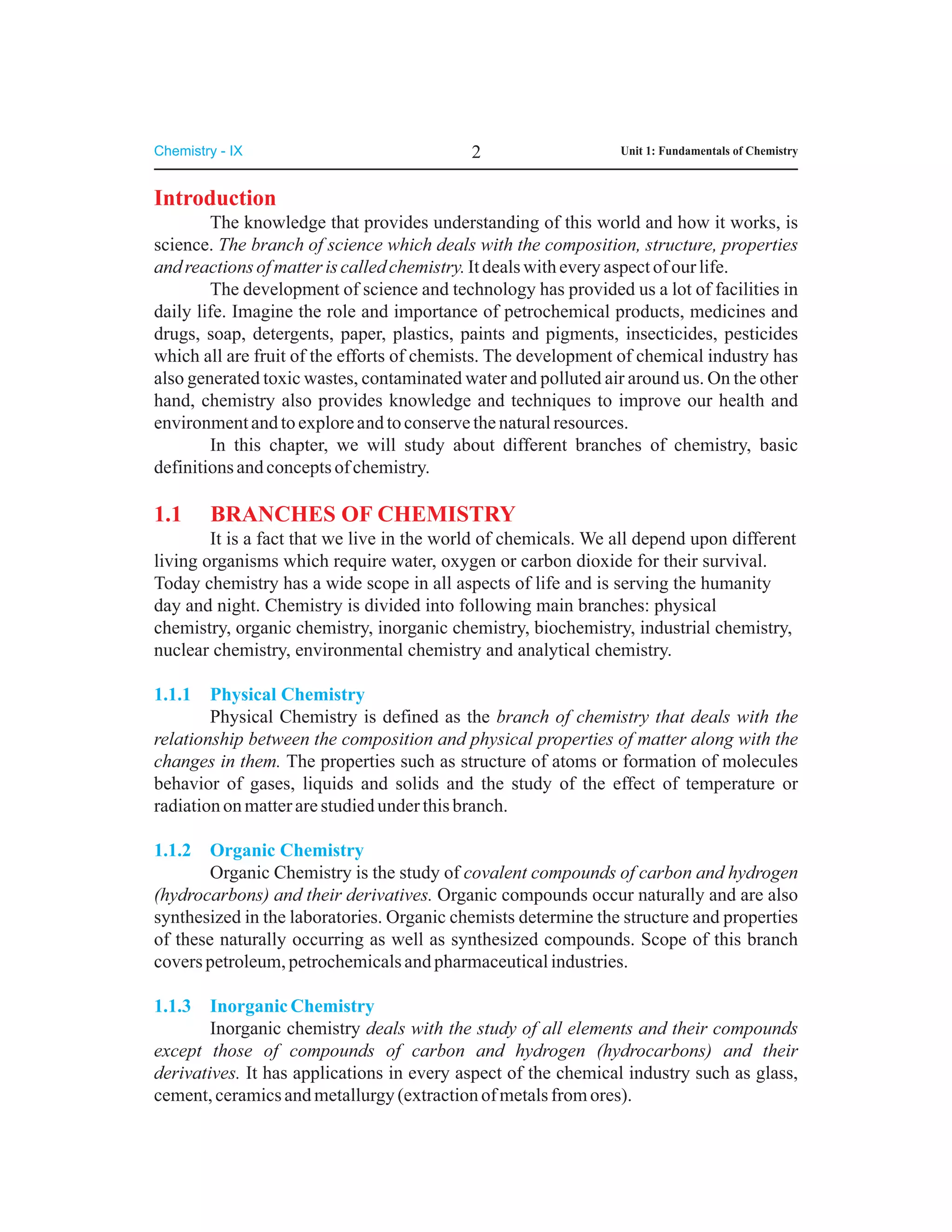 Chemistry 9Th Book, PUNJAB TEXT BOOK | PDF