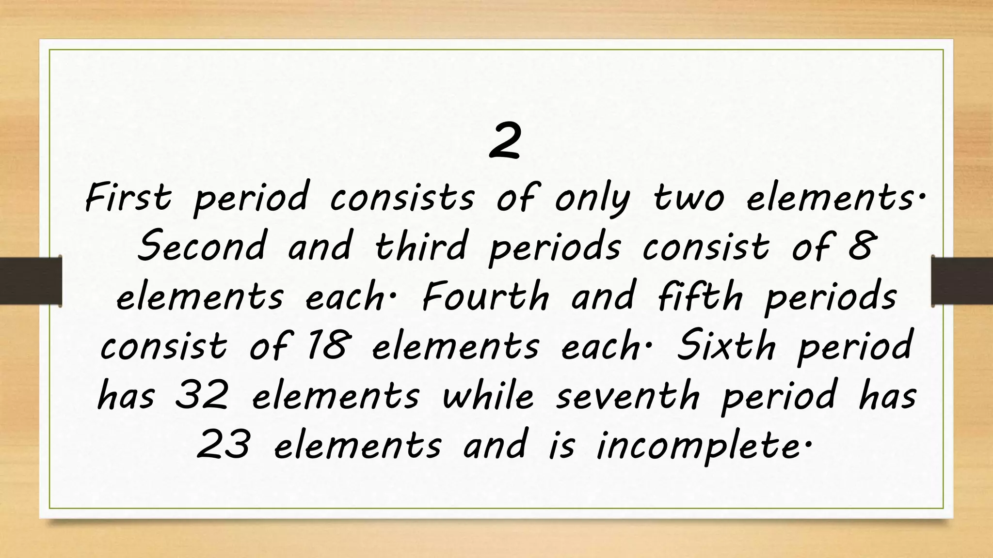Salient features of long form periodic table | PPTX