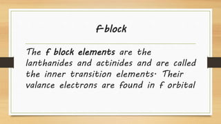 Salient features of long form periodic table | PPTX | Chemistry | Science