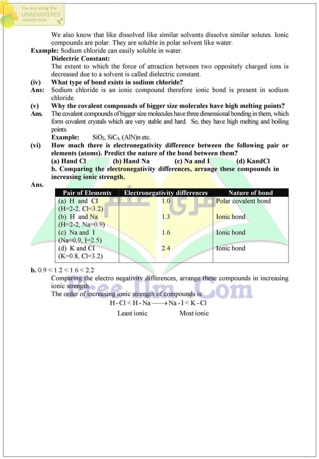 Chemistry 9th Class Test Yourself Full Book | PDF | Chemistry | Science