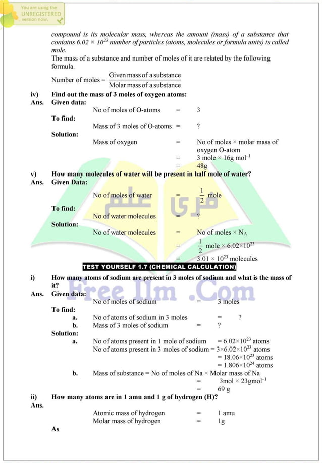Chemistry 9th Class Test Yourself Full Book | PDF | Chemistry | Science