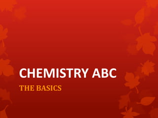 Chemistry abc | PPTX