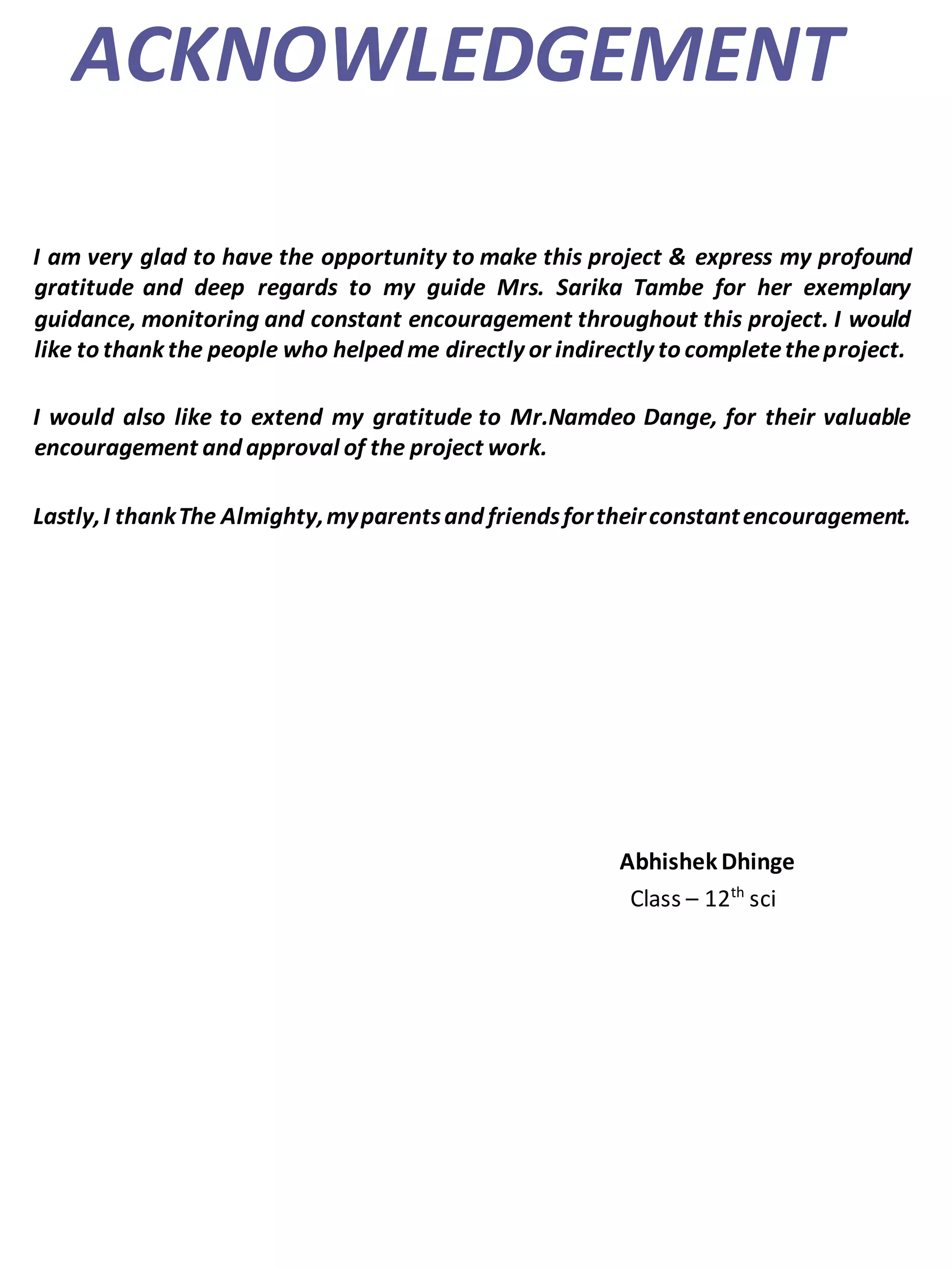 Chemistry abhishek final | DOCX