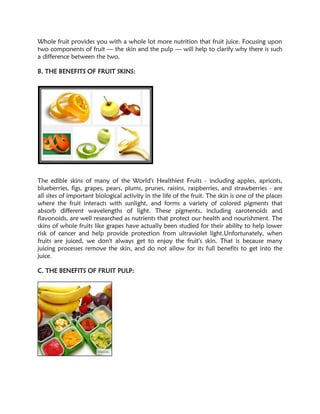 Chemistry project on nutritional values in juices | PDF