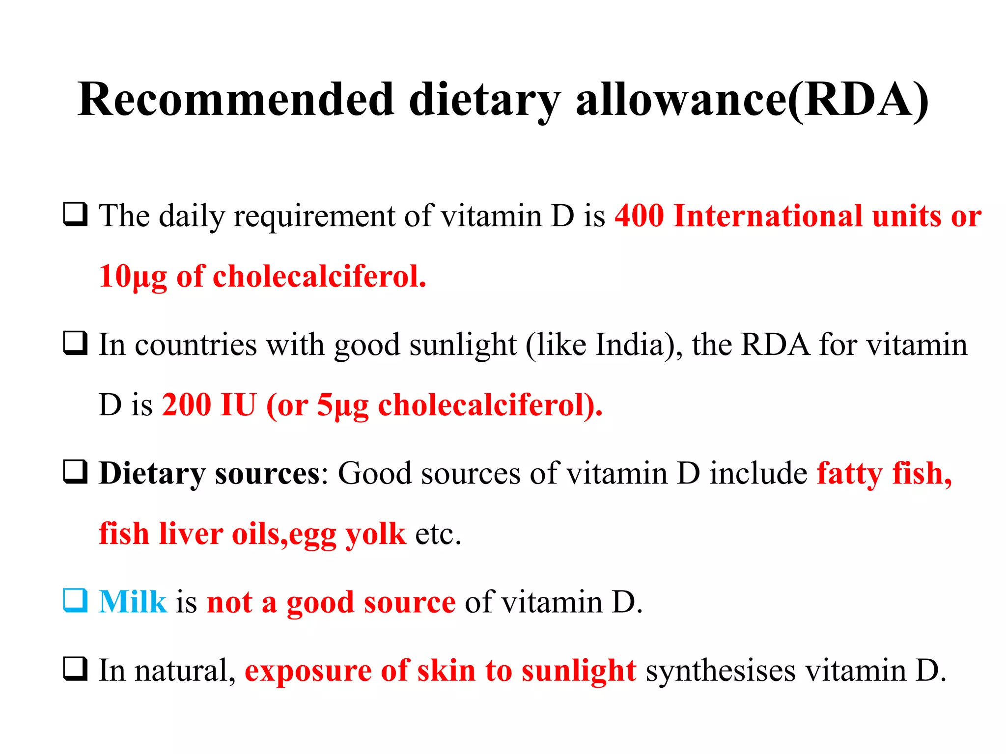 Chemistry, and biochemical role, rda, vitamin d | PPTX