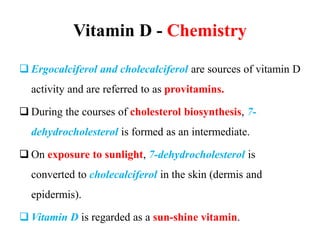 Chemistry, and biochemical role, rda, vitamin d | PPTX