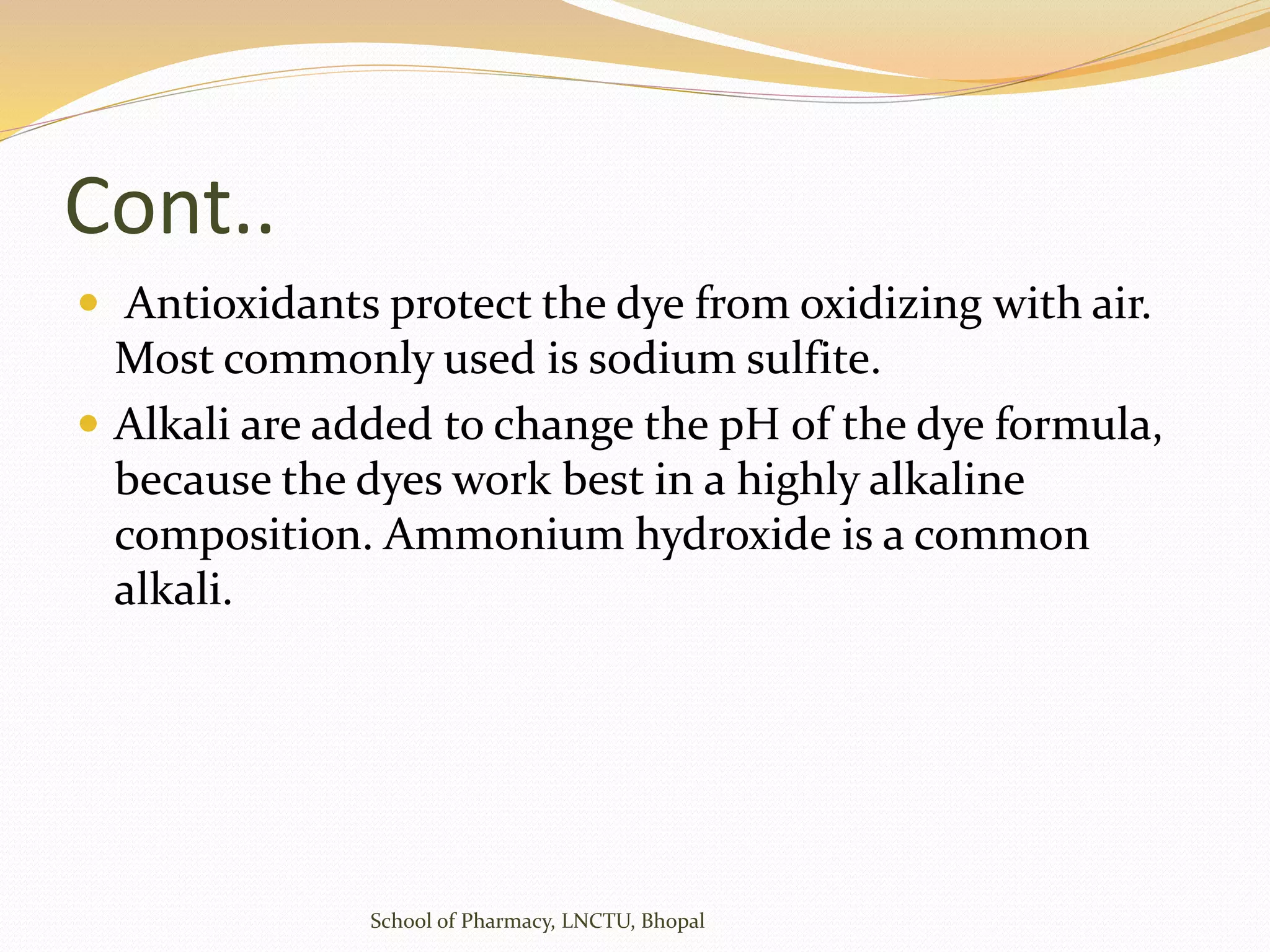 Chemistry and formulation of para phenylene diamine based hair dye | PPTX