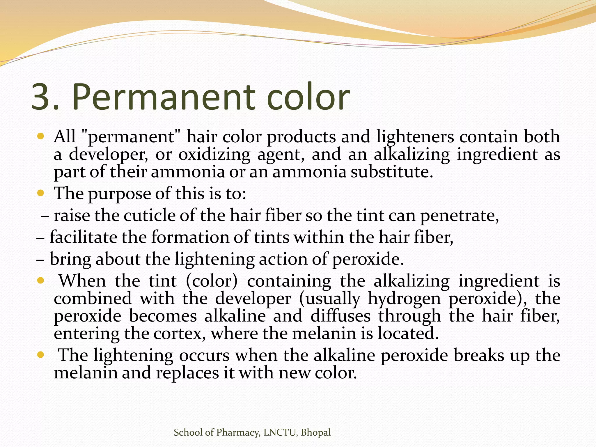 Chemistry and formulation of para phenylene diamine based hair dye | PPTX