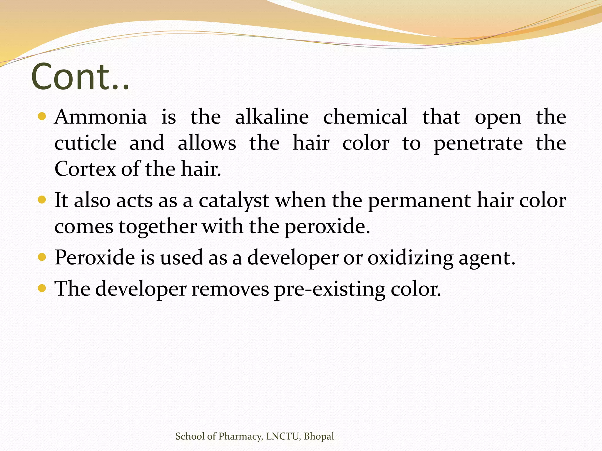 Chemistry and formulation of para phenylene diamine based hair dye | PPTX