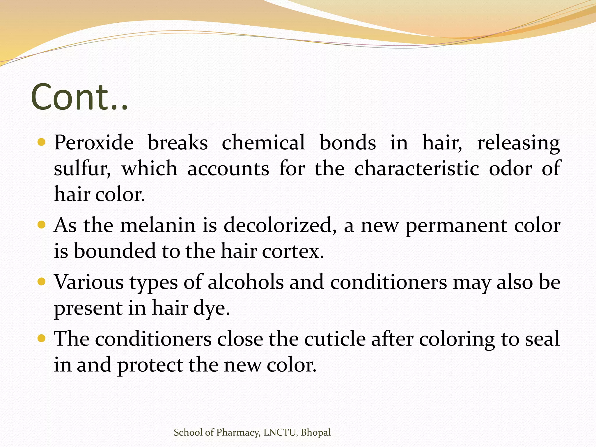 Chemistry and formulation of para phenylene diamine based hair dye | PPTX