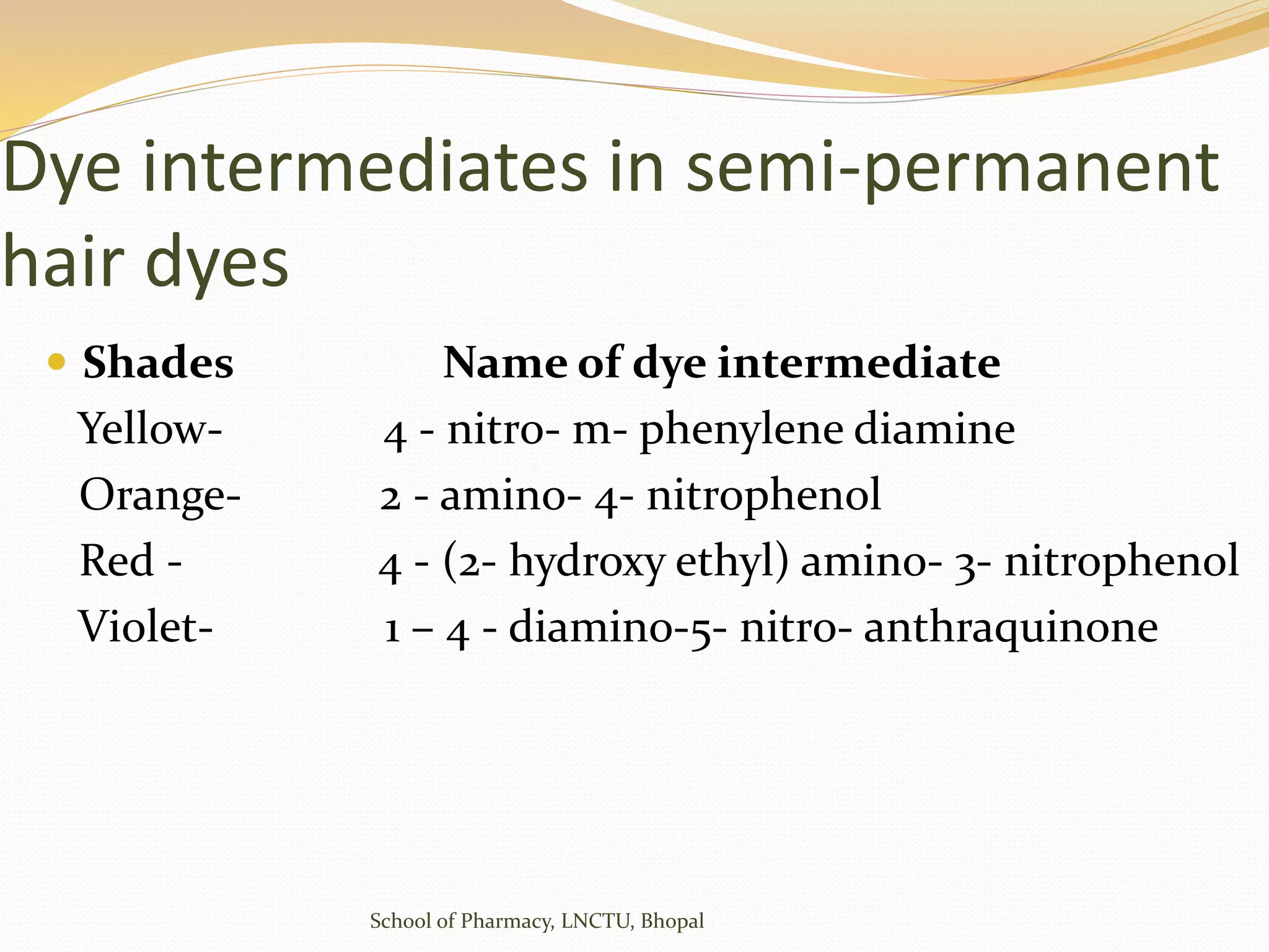 Chemistry and formulation of para phenylene diamine based hair dye | PPTX