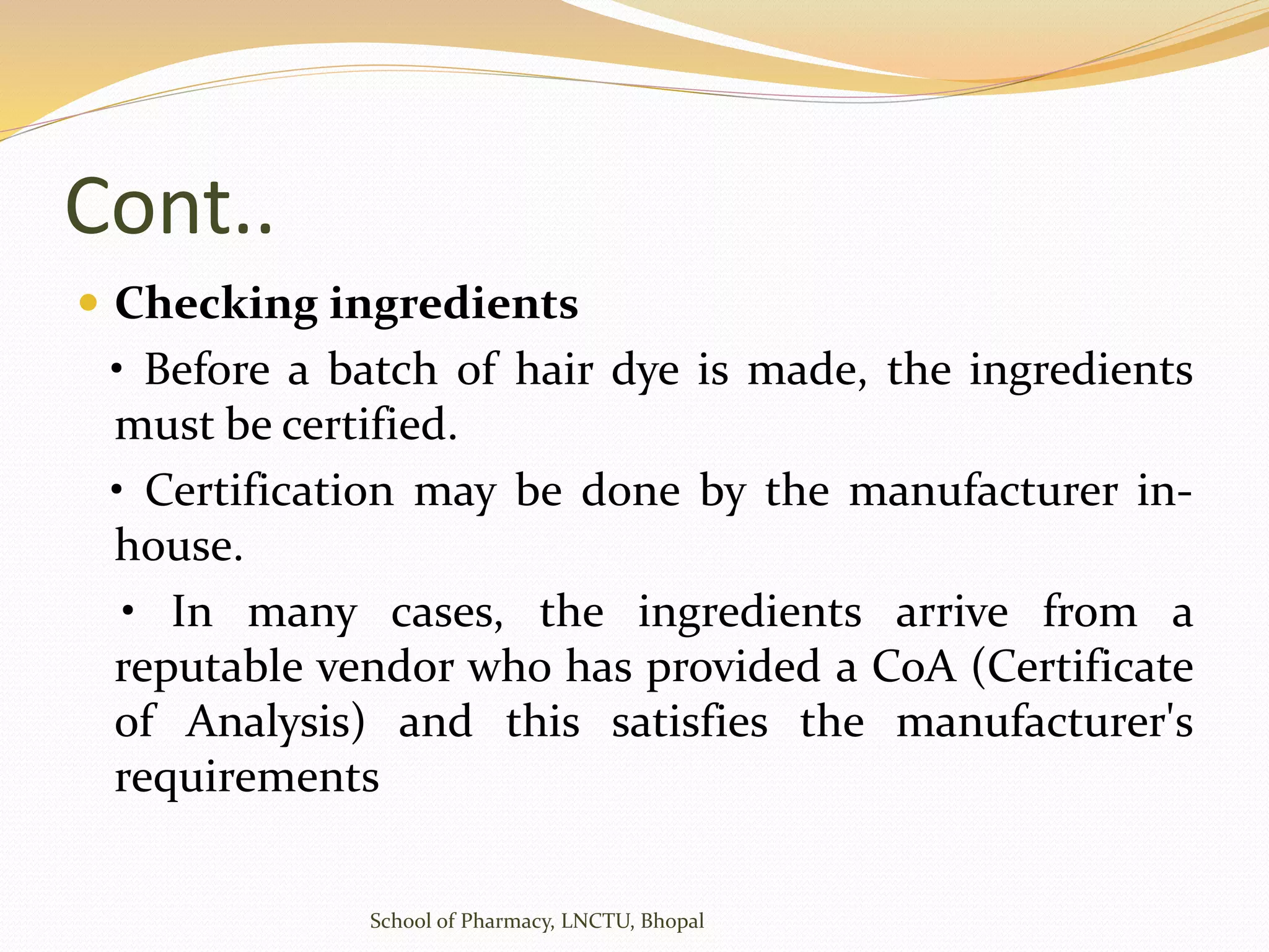 Chemistry and formulation of para phenylene diamine based hair dye | PPTX