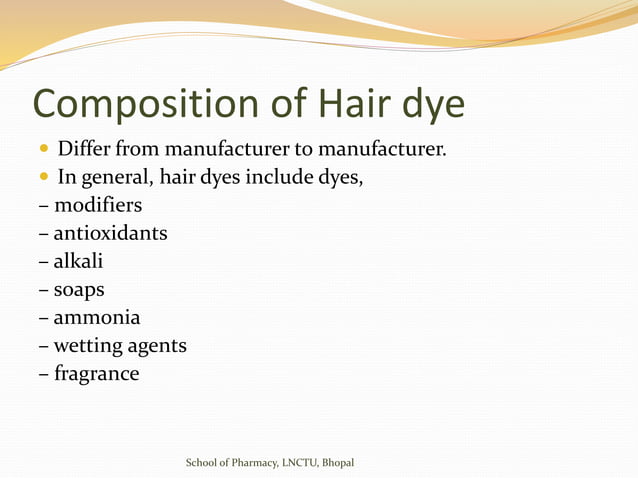 Chemistry and formulation of para phenylene diamine based hair dye ...