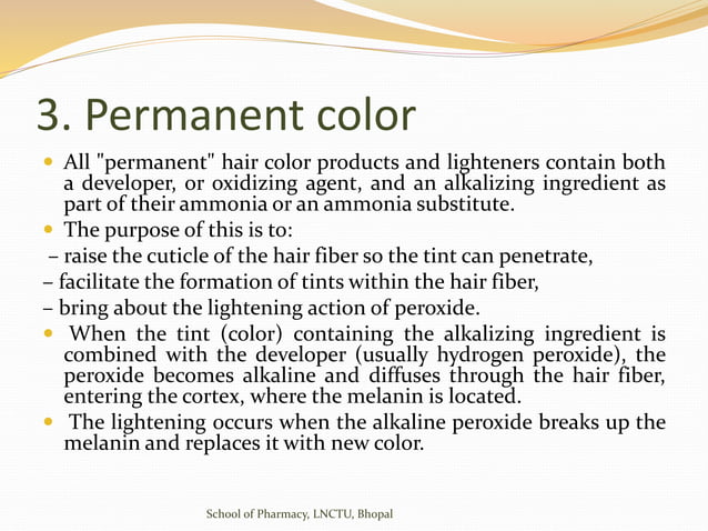 Chemistry and formulation of para phenylene diamine based hair dye ...